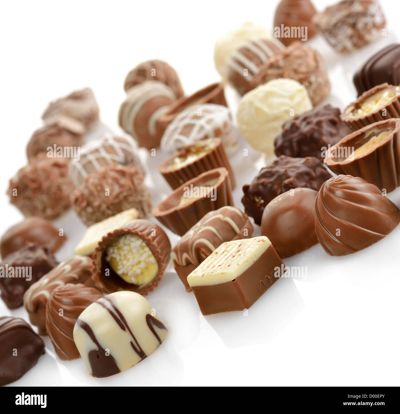 Chocolate Candies Assortment ,Close Up Stock Photo - Alamy