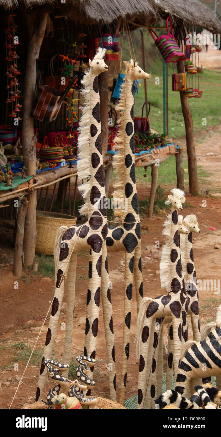 Malagasy Straw Giraffes. Antsirabe, Madagascar, Africa Stock Photo - Alamy