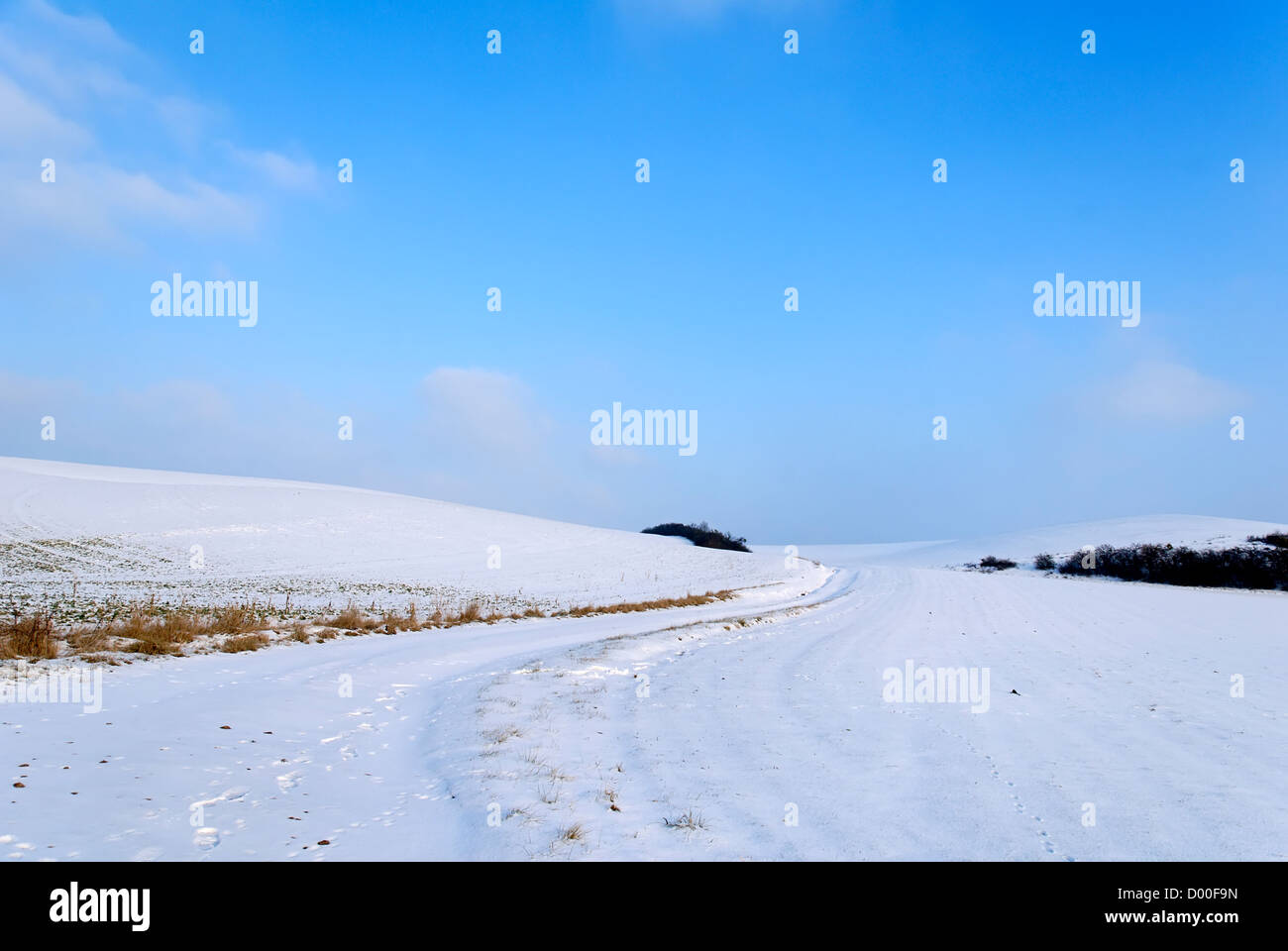 countryside covered with snow Stock Photo - Alamy