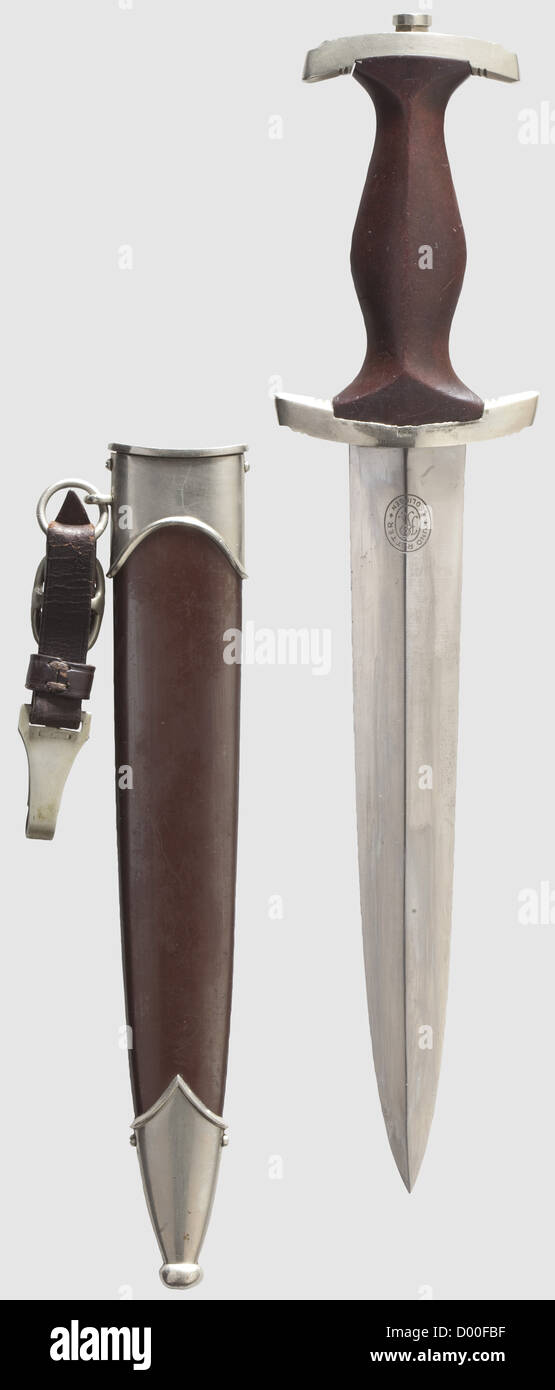 A model 1933 SA service dagger,with leather hanger,Maker Kuno Ritter ...