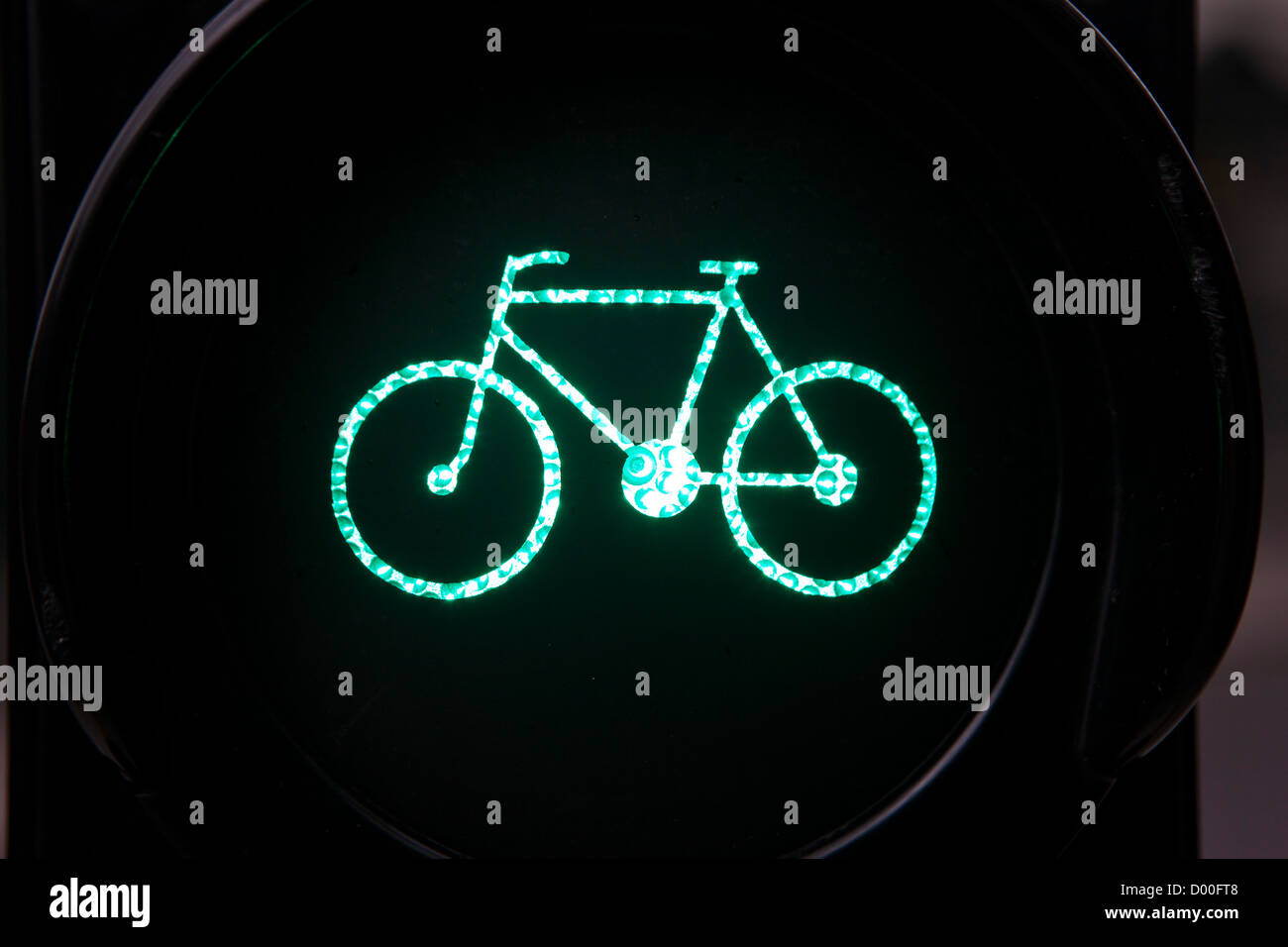 A traffic light for cyclists, helps direct traffic on a cycle route ...