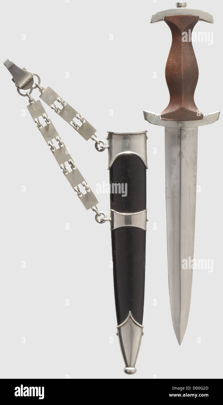 A model 1936 NSKK service dagger,with chain hanger,Maker Carl Eickhorn ...