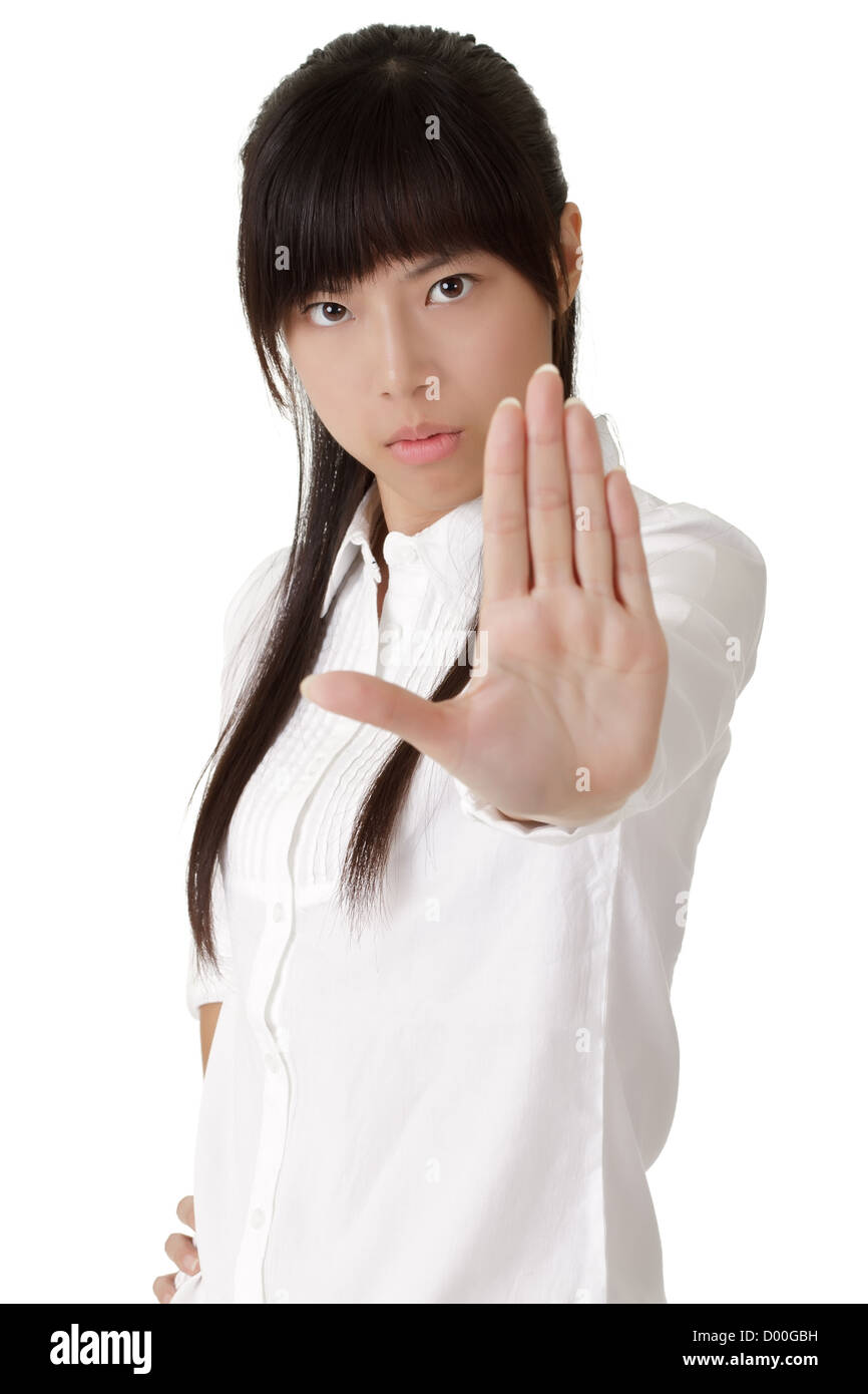 Business woman reject you with confident expression Stock Photo - Alamy