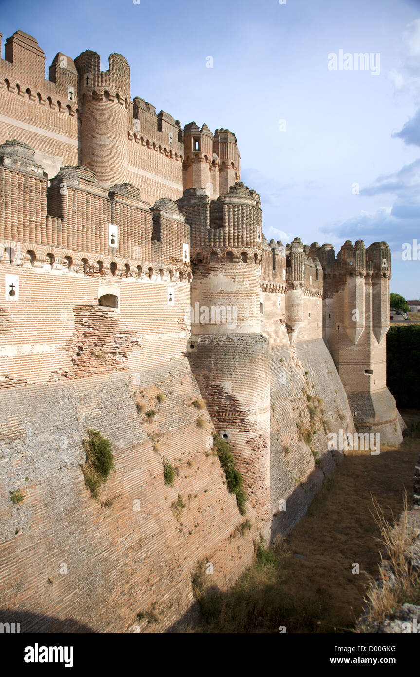 public free access big castle at coca city in spain Stock Photo - Alamy
