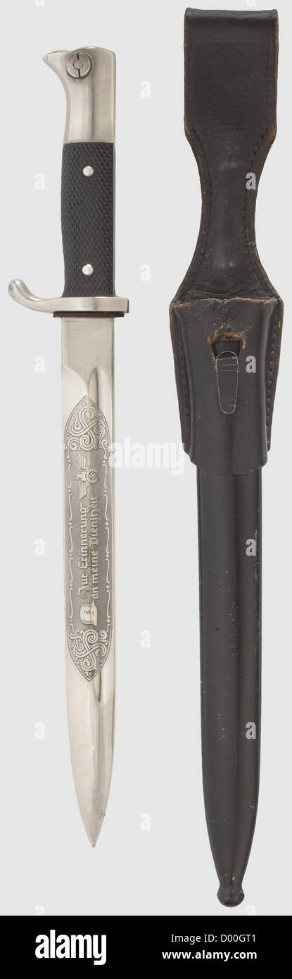 A bayonet KS 98 with double-etched blade,and frog,Maker Hommel,Mannheim ...