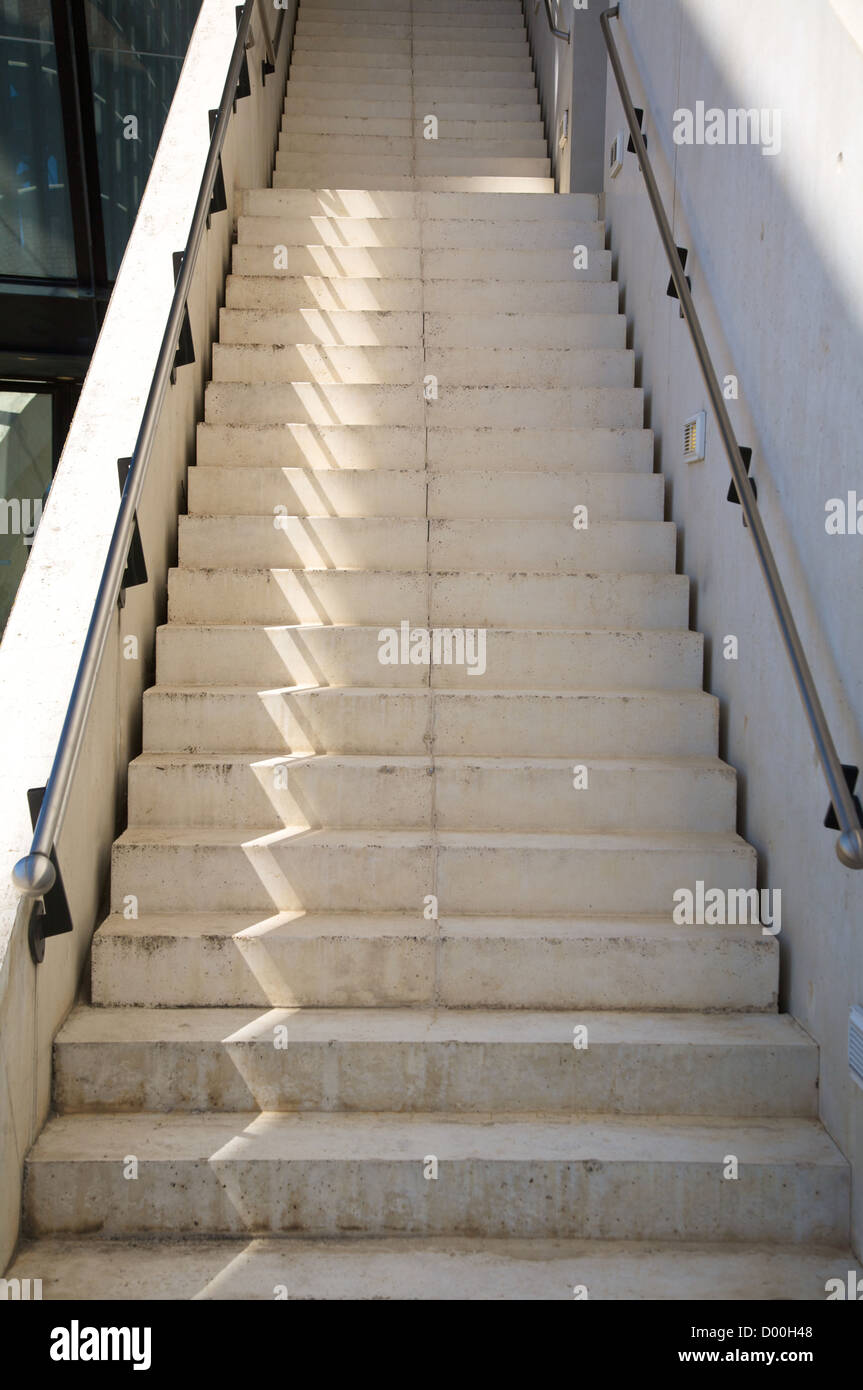 white stone stairs outside the lyon airport Stock Photo - Alamy