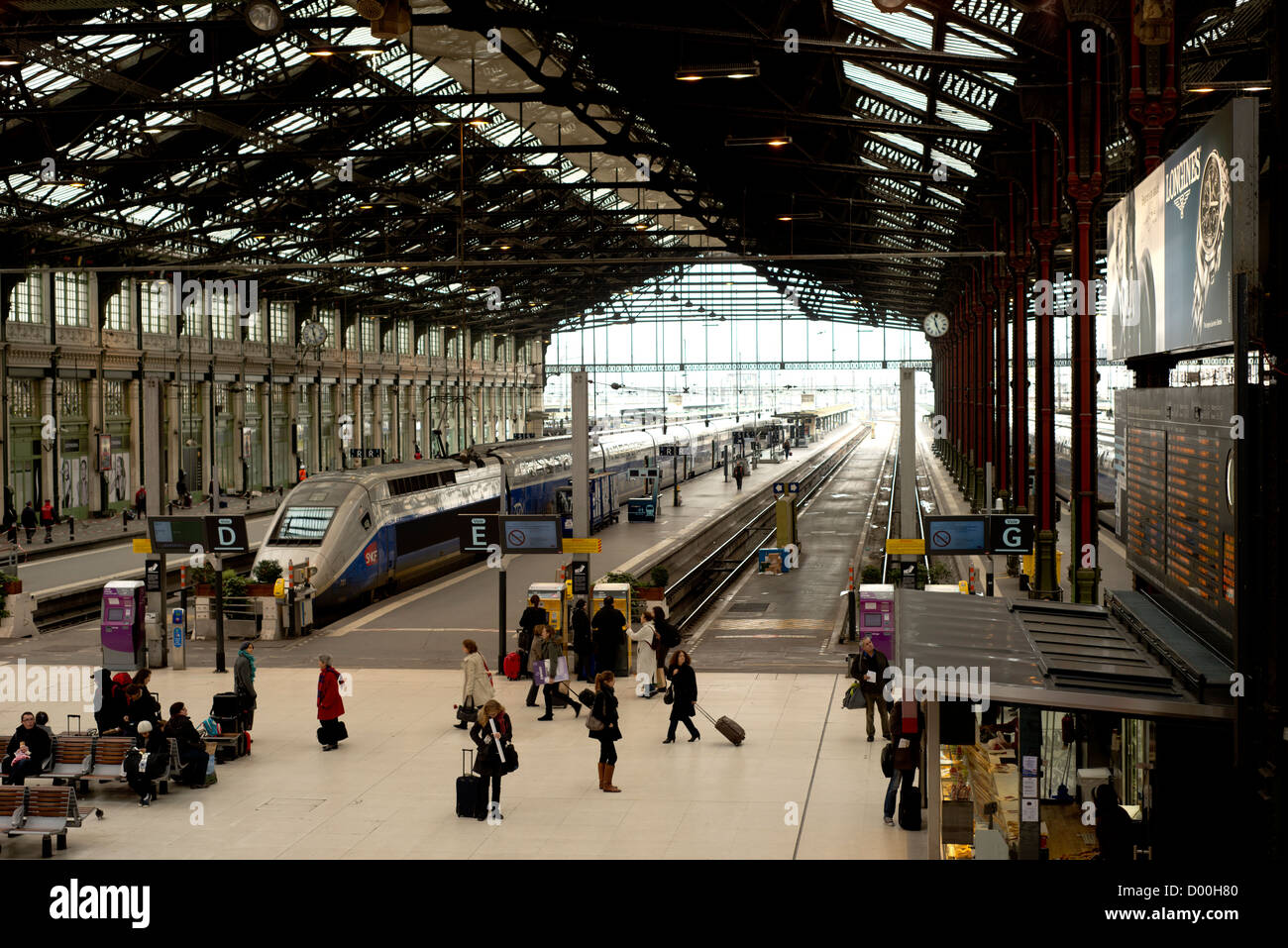 French railway station with TGV in background Stock Photo - Alamy