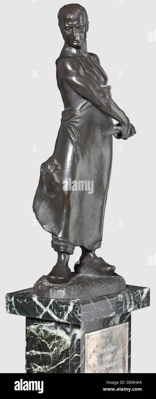Adolf Hitler - a presentation bronze on his 50th birthday 1939,Dark ...