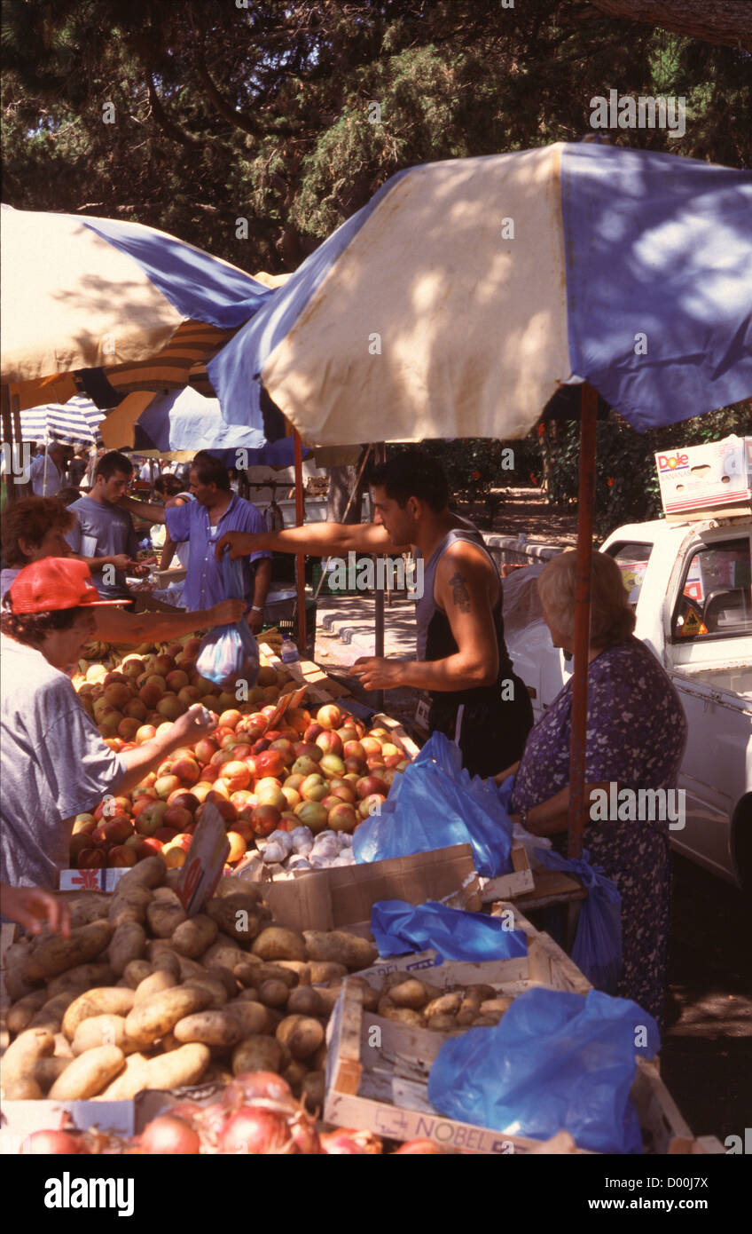 Fruit and vegetables Market Rhodes City Greece Stock Photo - Alamy
