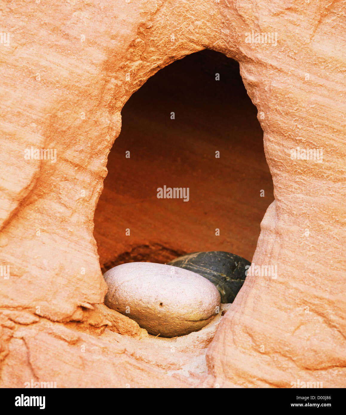 Pebble in cave Stock Photo - Alamy