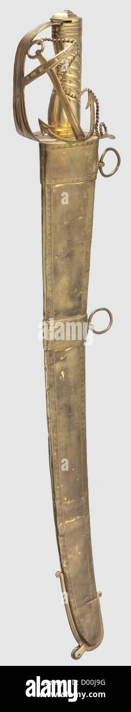 A sabre of a high ranking naval officer,of the Ancien Régime,circa 1760 ...
