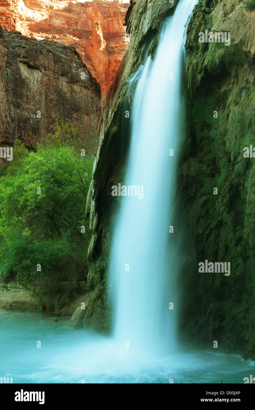 Waterfall in cave Stock Photo - Alamy
