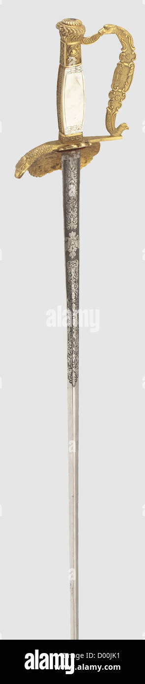 A small-sword for a Russian civil servant,circa 1840.Double-edged blade ...