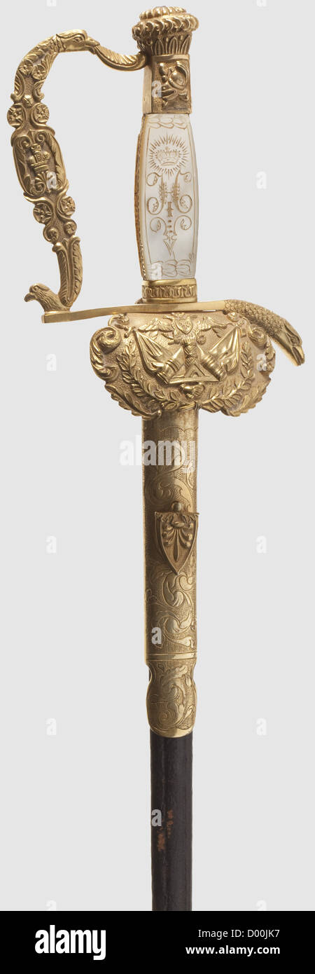 A small-sword for a Russian civil servant,circa 1840.Double-edged blade ...