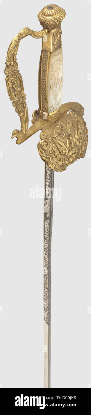 A small-sword for a Russian civil servant,circa 1840.Double-edged blade ...