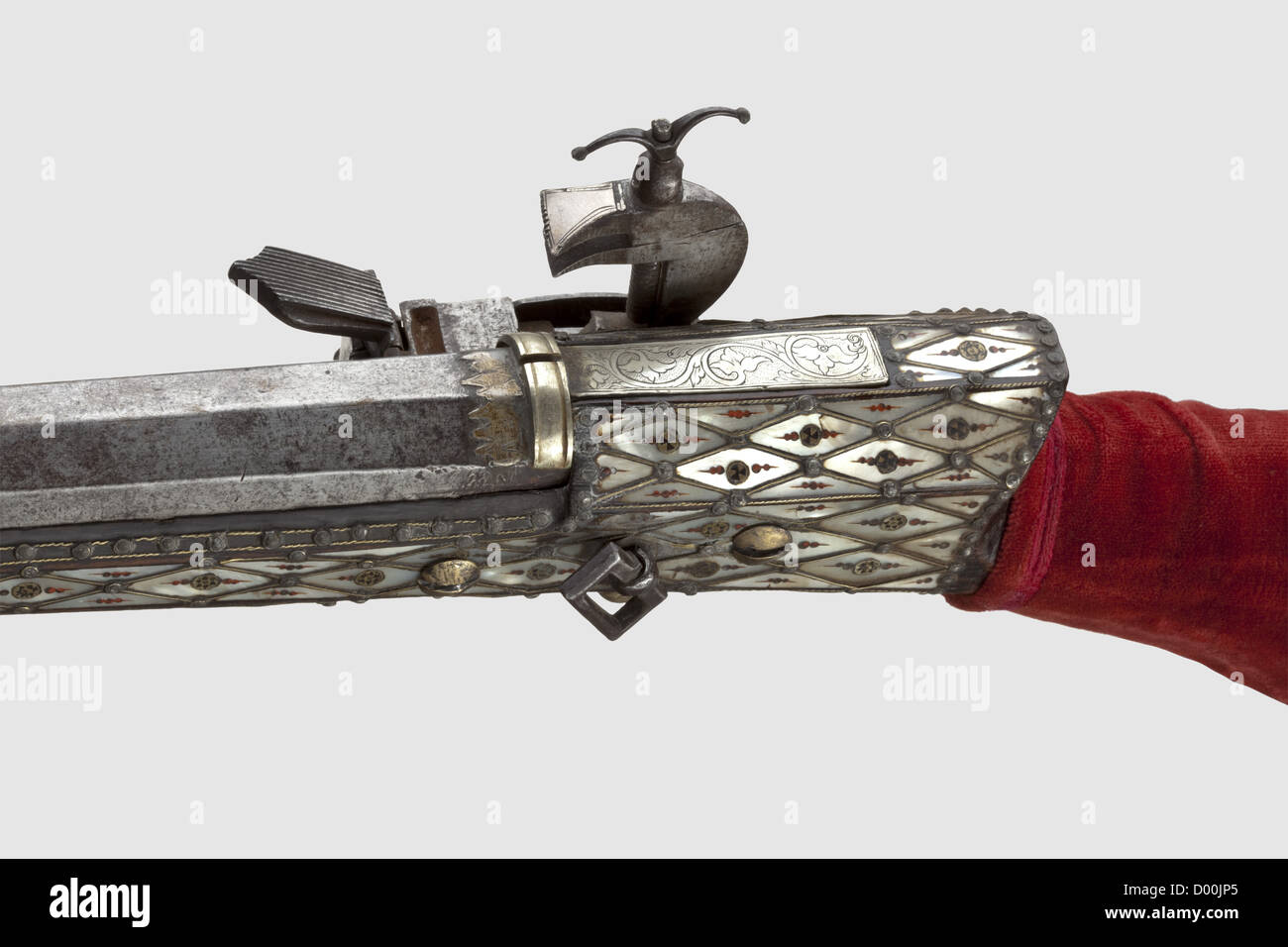 A German hunting sword, 17th century. Long single-edged blade with ...