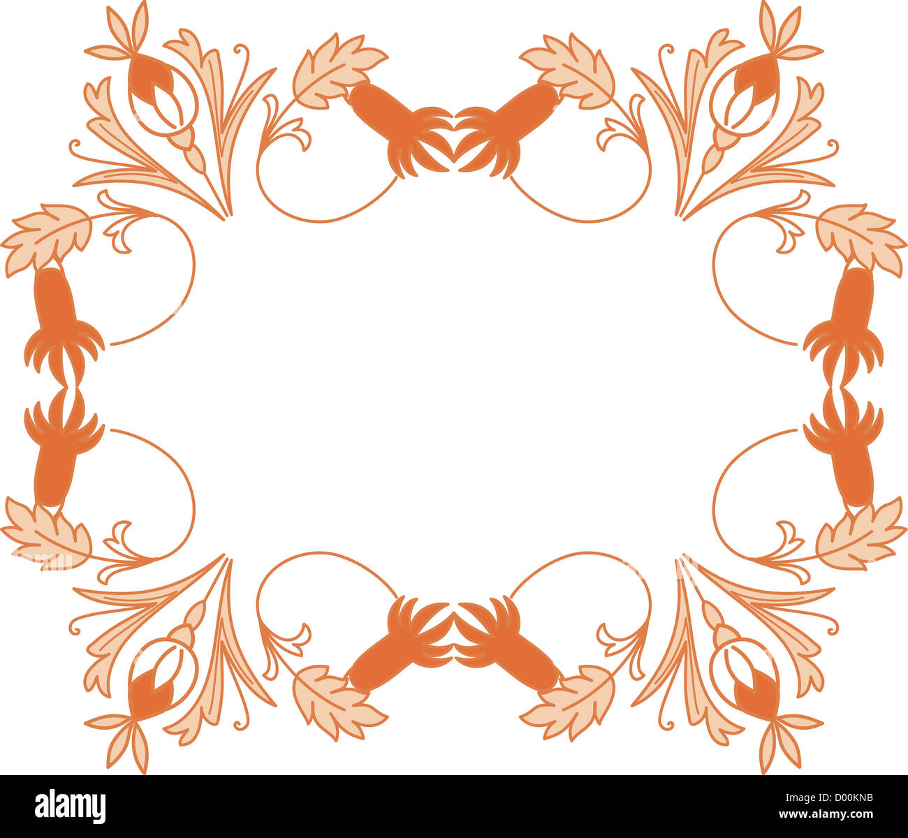 Decorative flower border Cut Out Stock Images & Pictures - Alamy
