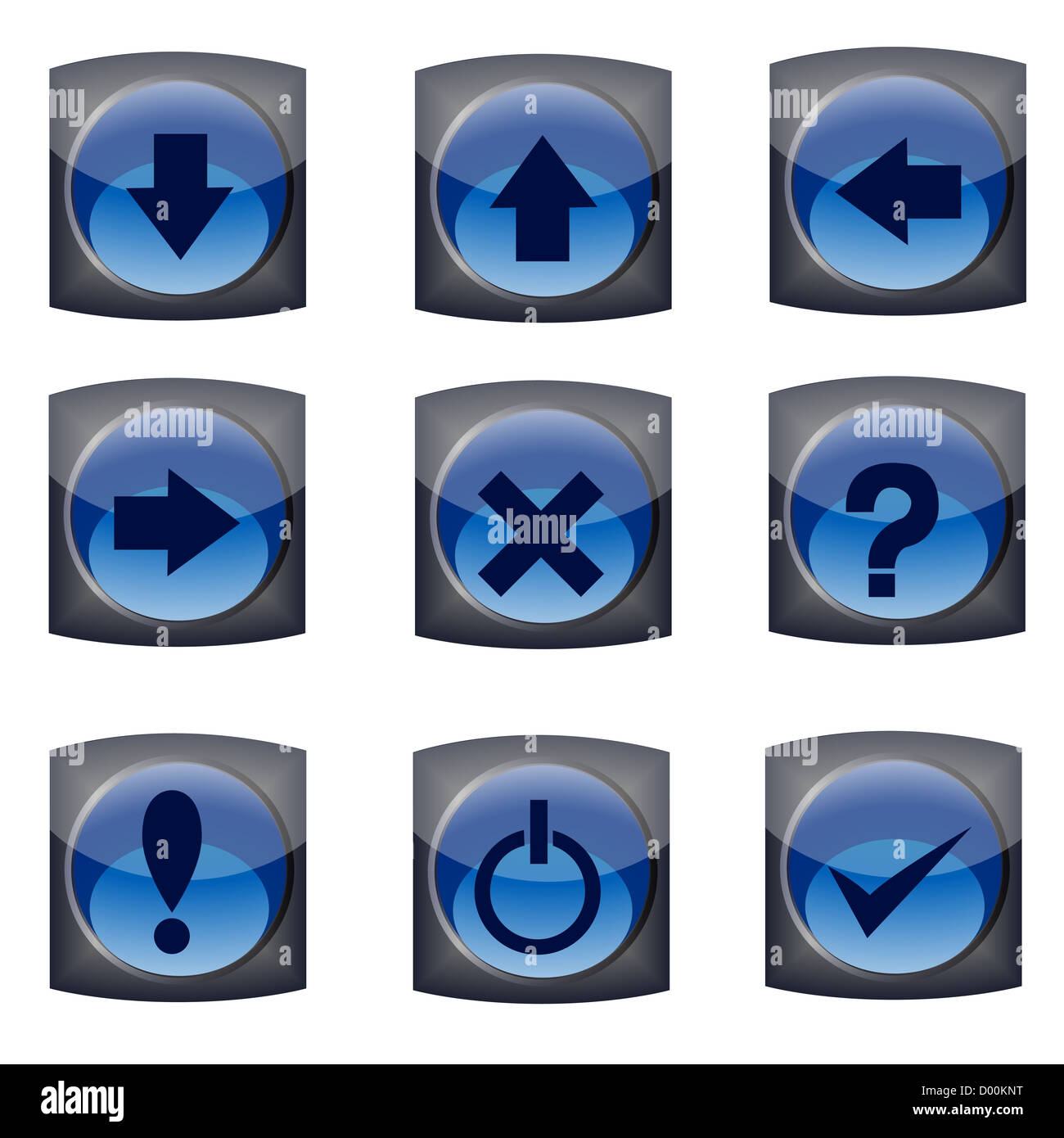 illustration of different button sets on white background Stock Photo ...