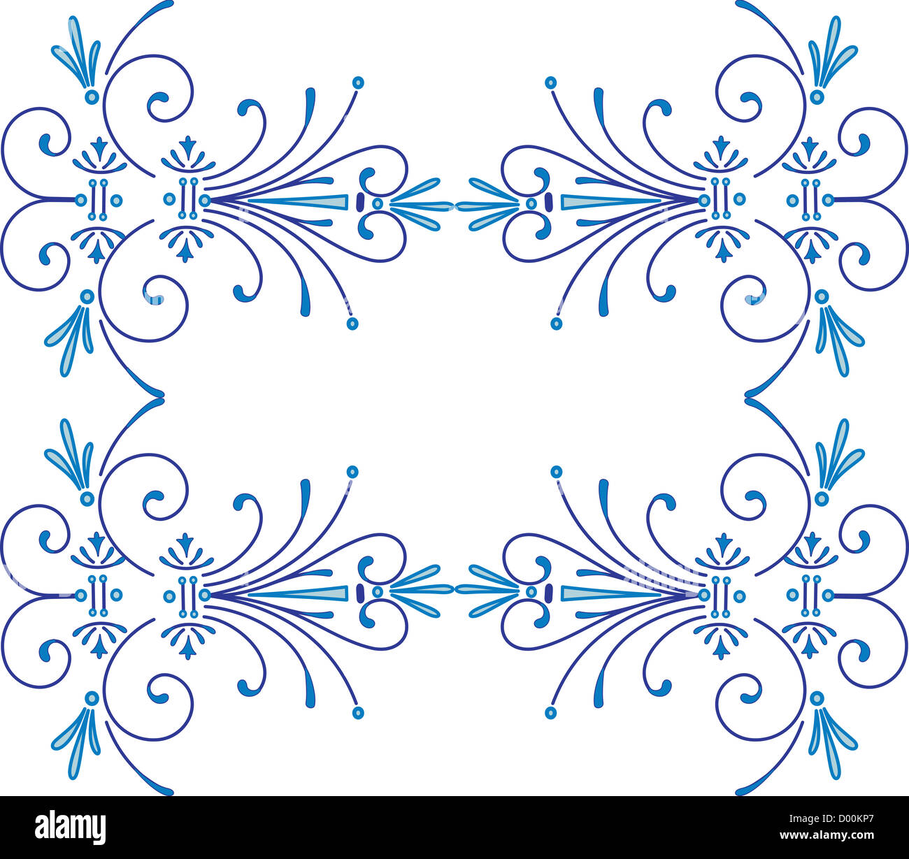 Blue decorative border Stock Photo - Alamy