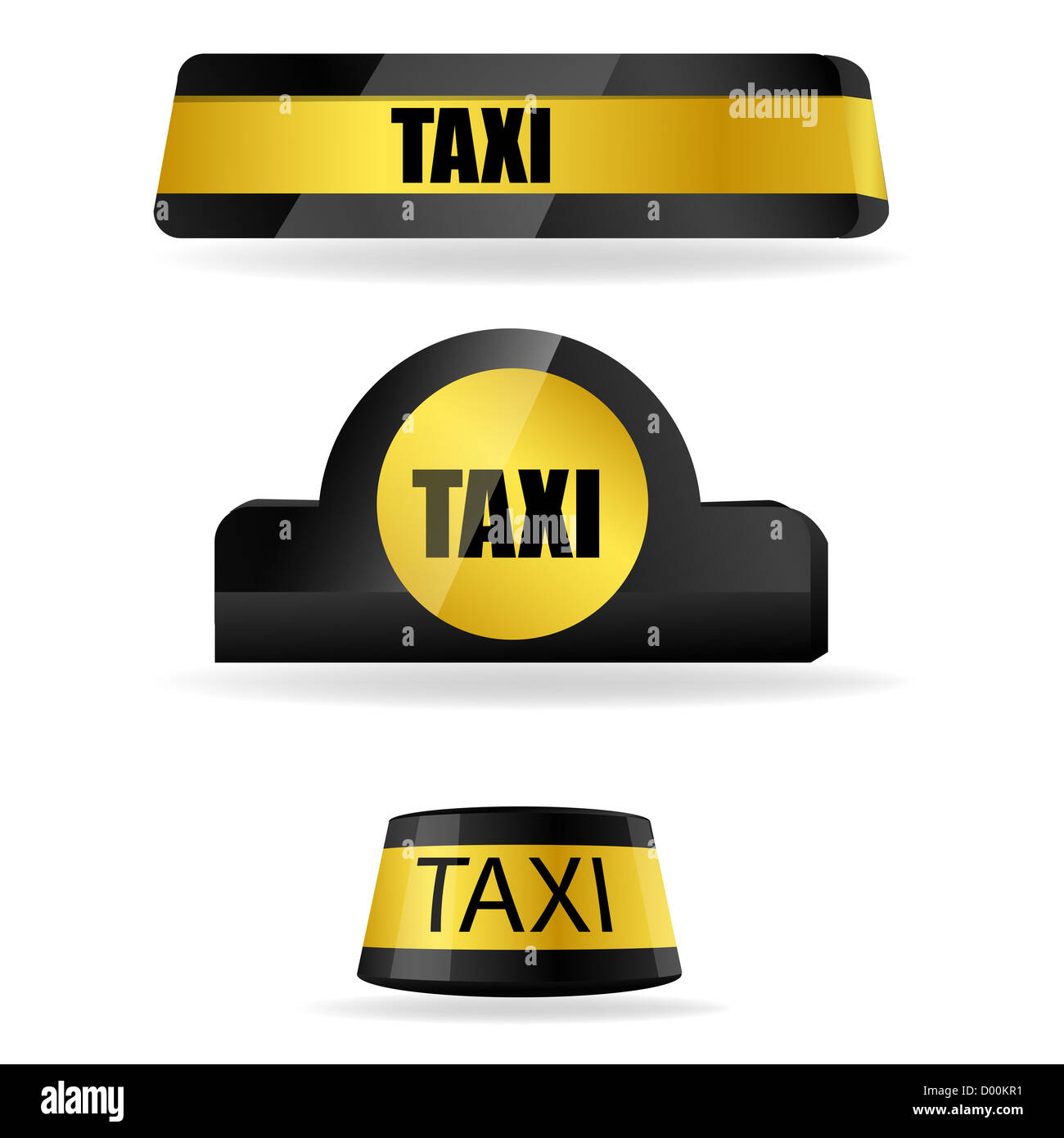 illustration of taxi tags on white background Stock Photo - Alamy