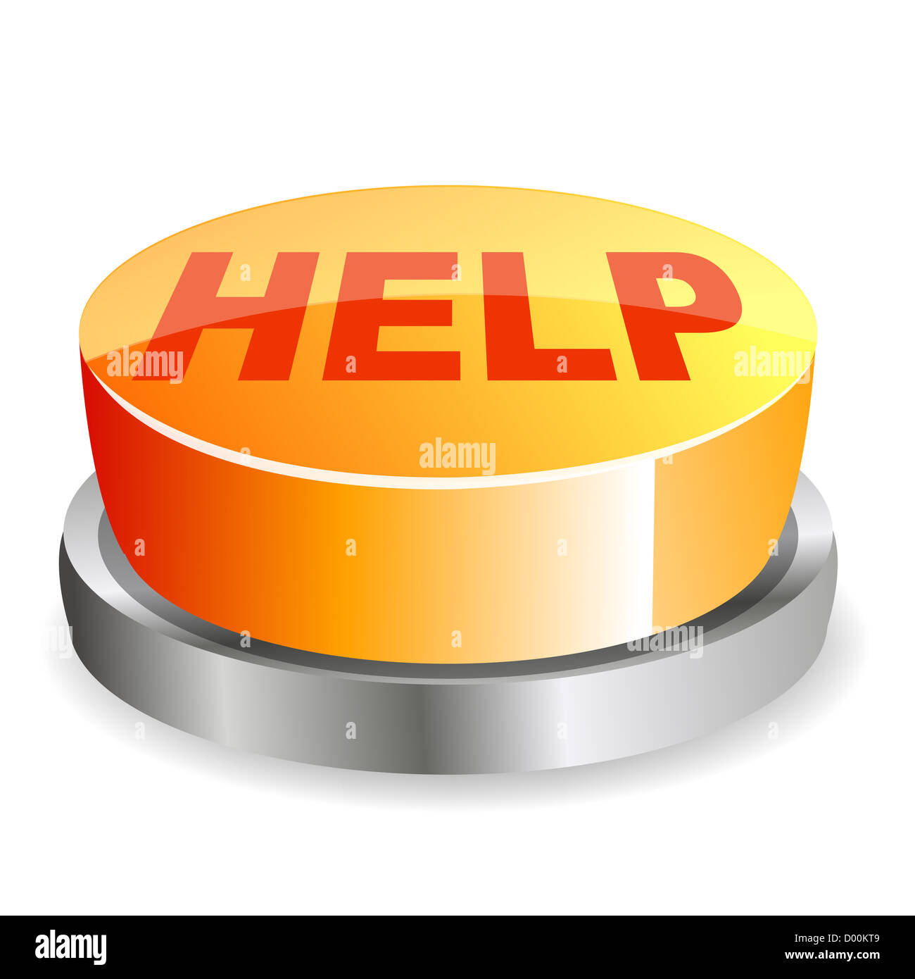 illustration of help button on white background Stock Photo - Alamy