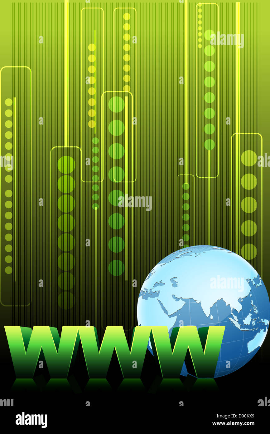 illustration of www text with globe Stock Photo - Alamy