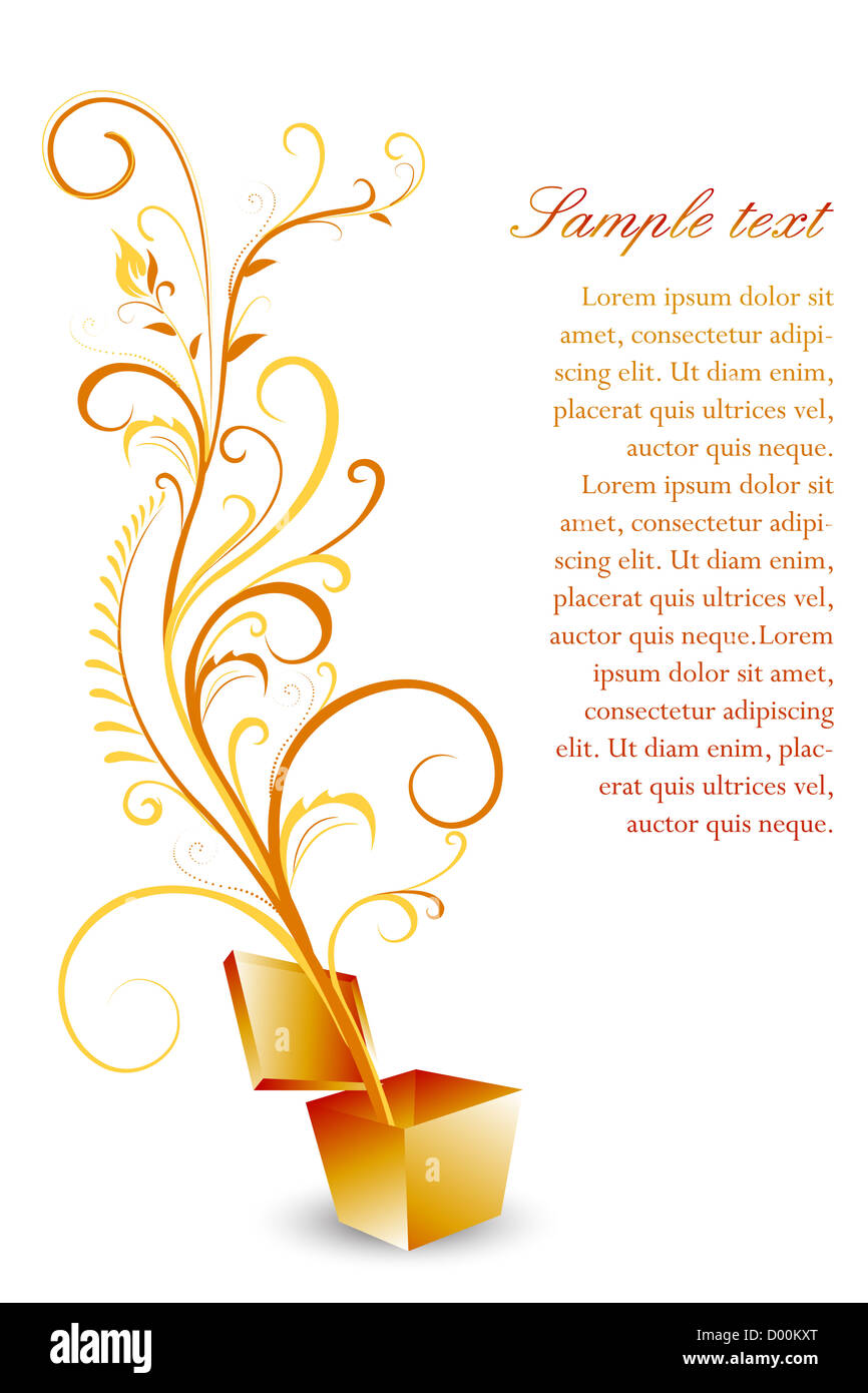 Illustration Of Floral Vector Background On White Background Stock