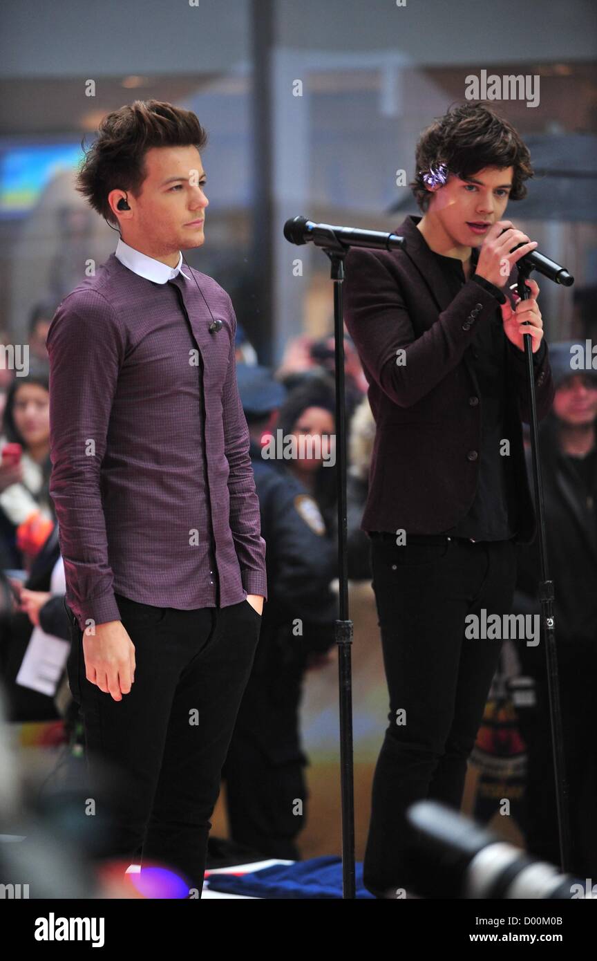 New York, USA. 13th November 2012. Louis Tomlinson, Harry Styles on ...