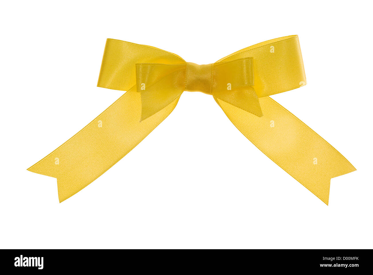Christmas box yellow bow Cut Out Stock Images & Pictures - Alamy