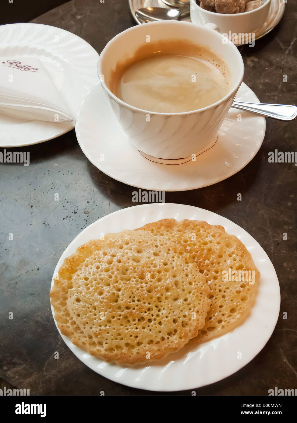 Two buttered Pikelets a regional version of crumpets a breakfast snack ...