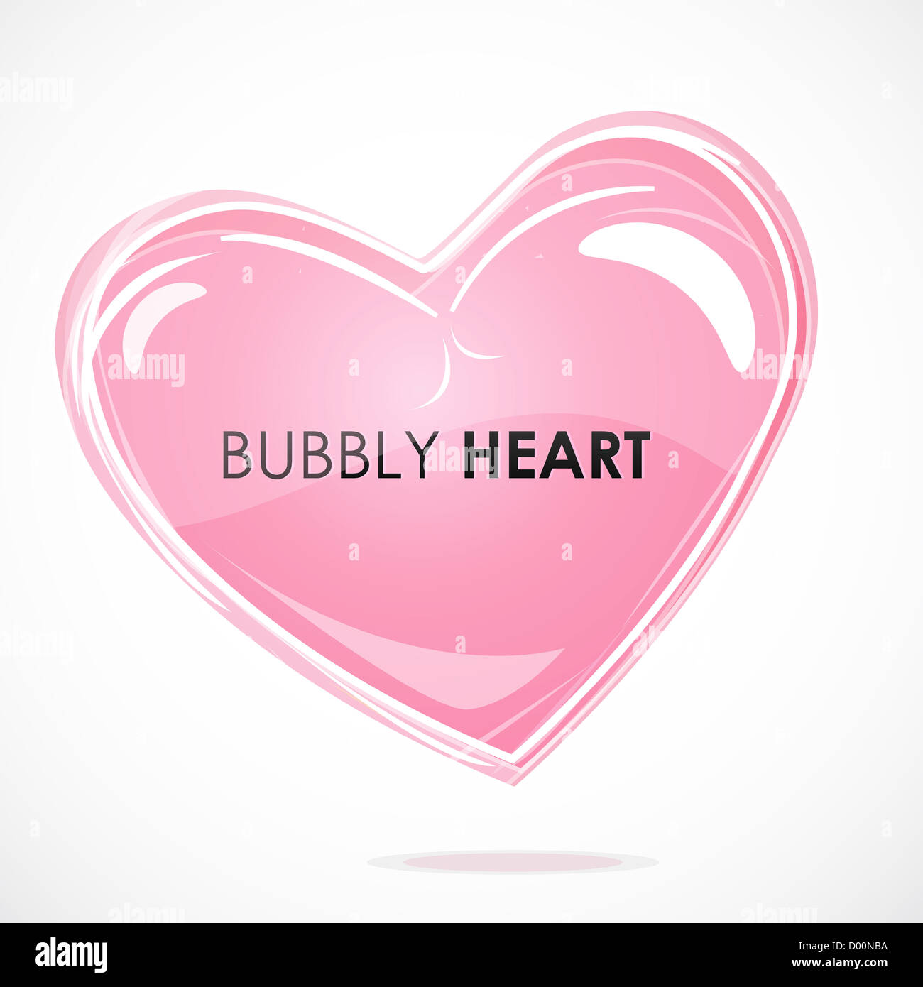 illustration of bubbly heart on isolated background Stock Photo - Alamy
