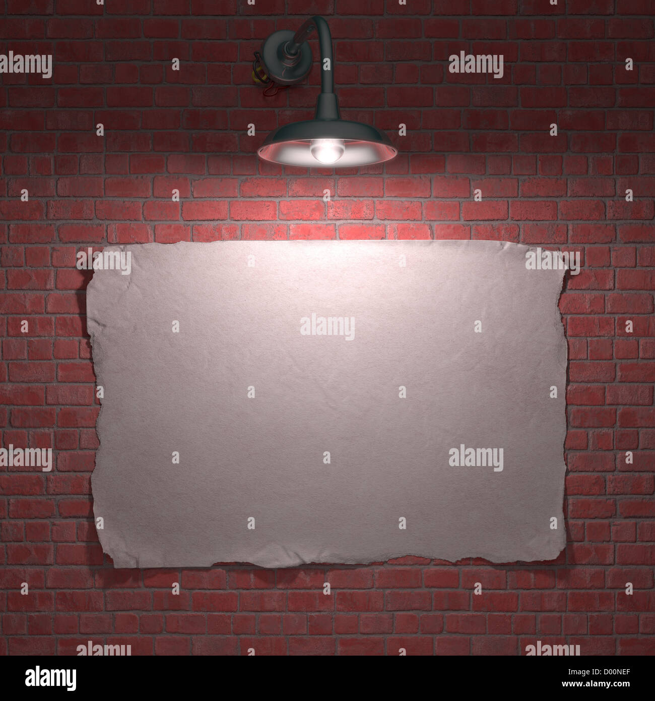 Lamp illuminating the poster overnight. Your text on the paper Stock ...
