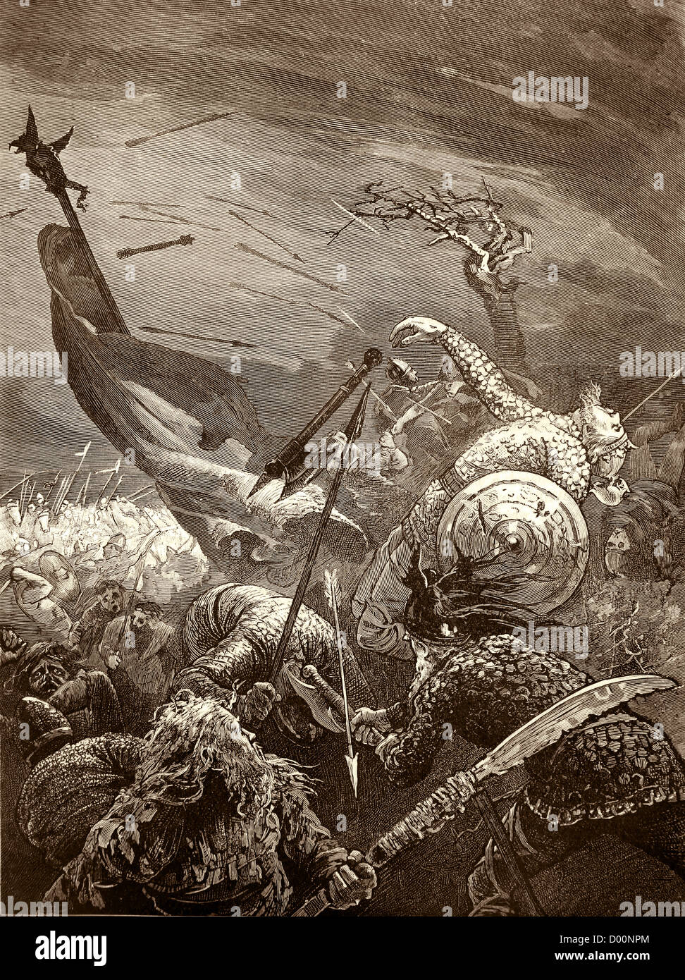 Illustration Of Death Of King Harold At The Battle Of Hastings By ...