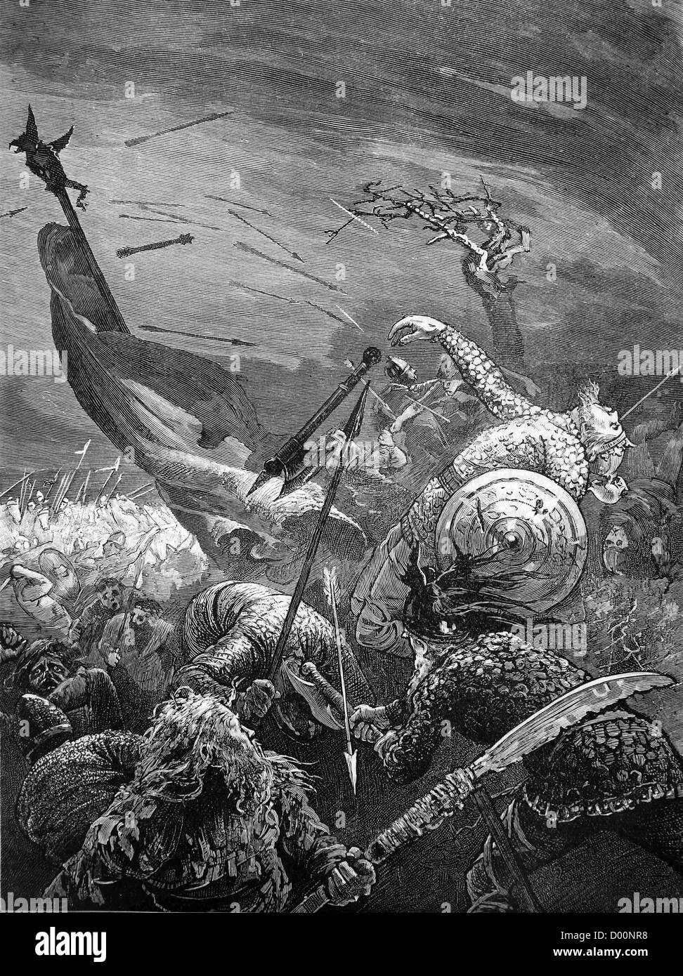 Illustration Of Death Of King Harold At The Battle Of Hastings By ...
