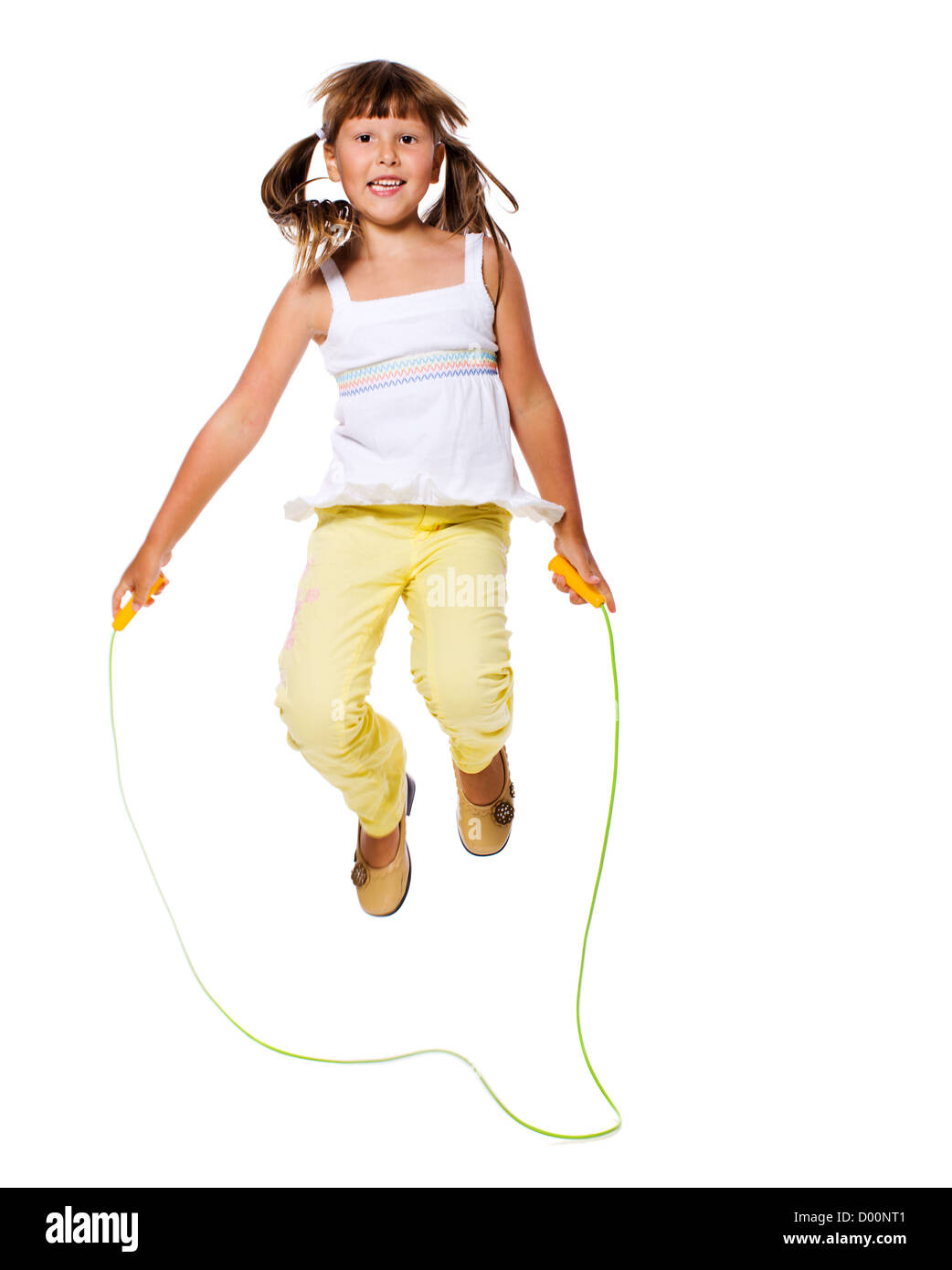 Little girl jumping rope hi-res stock photography and images - Alamy