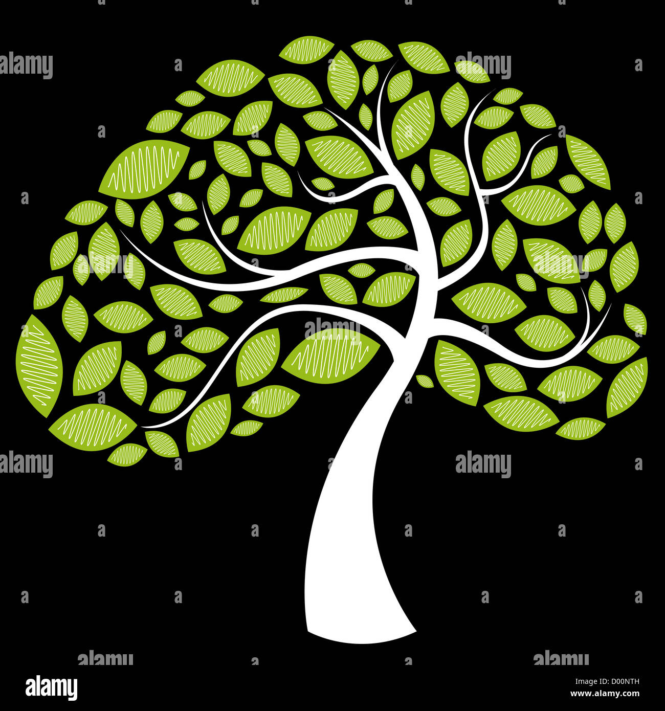 illustration of vector background with tree Stock Photo - Alamy