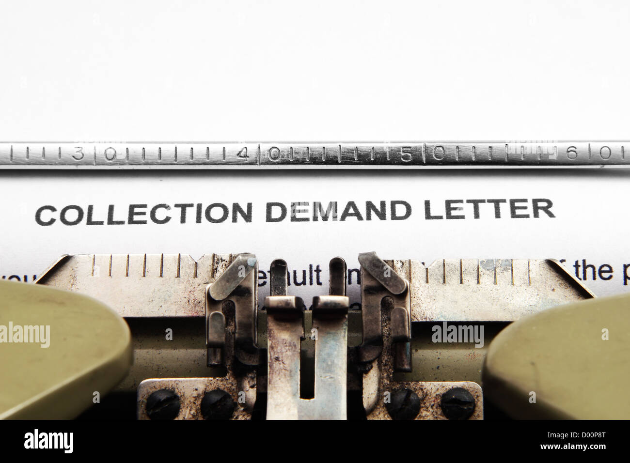 Document on typewriter Stock Photo - Alamy