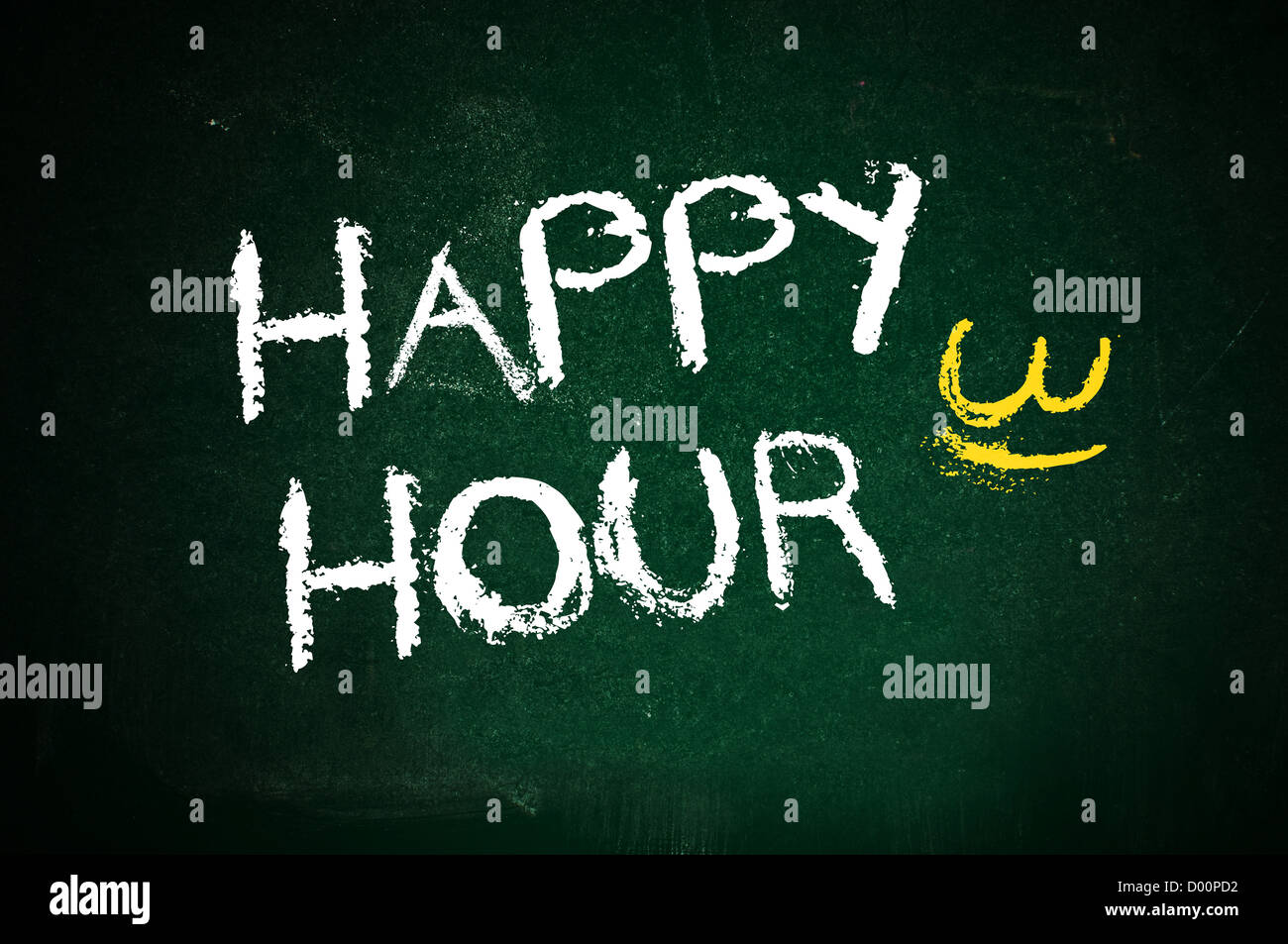 Happy hour chalk hi-res stock photography and images - Alamy