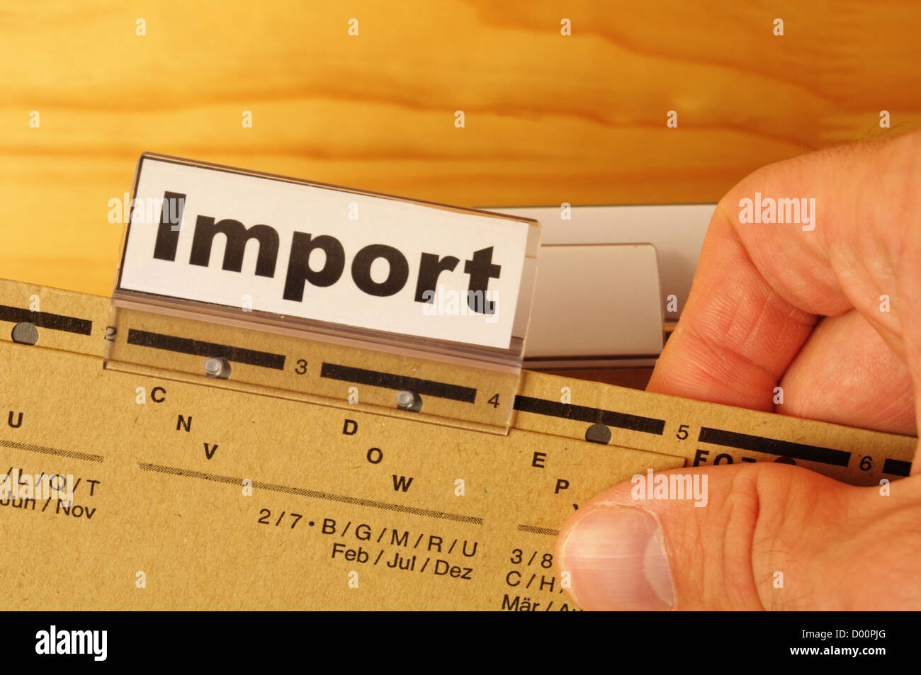 import word on business office folder showing internation trade or ...