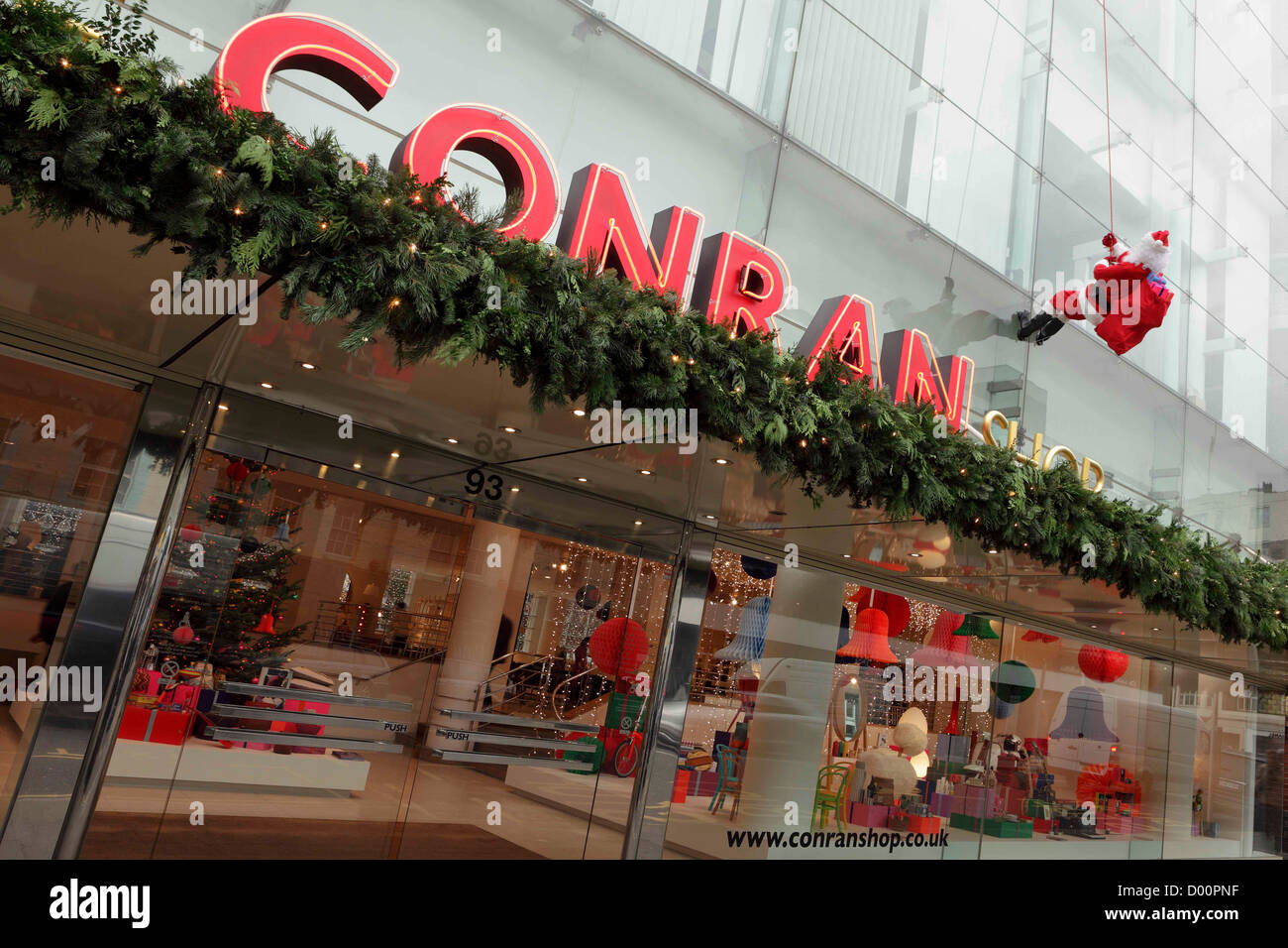 The Conran Shop in Sloane Avenue all dressed up for Christmas Stock ...