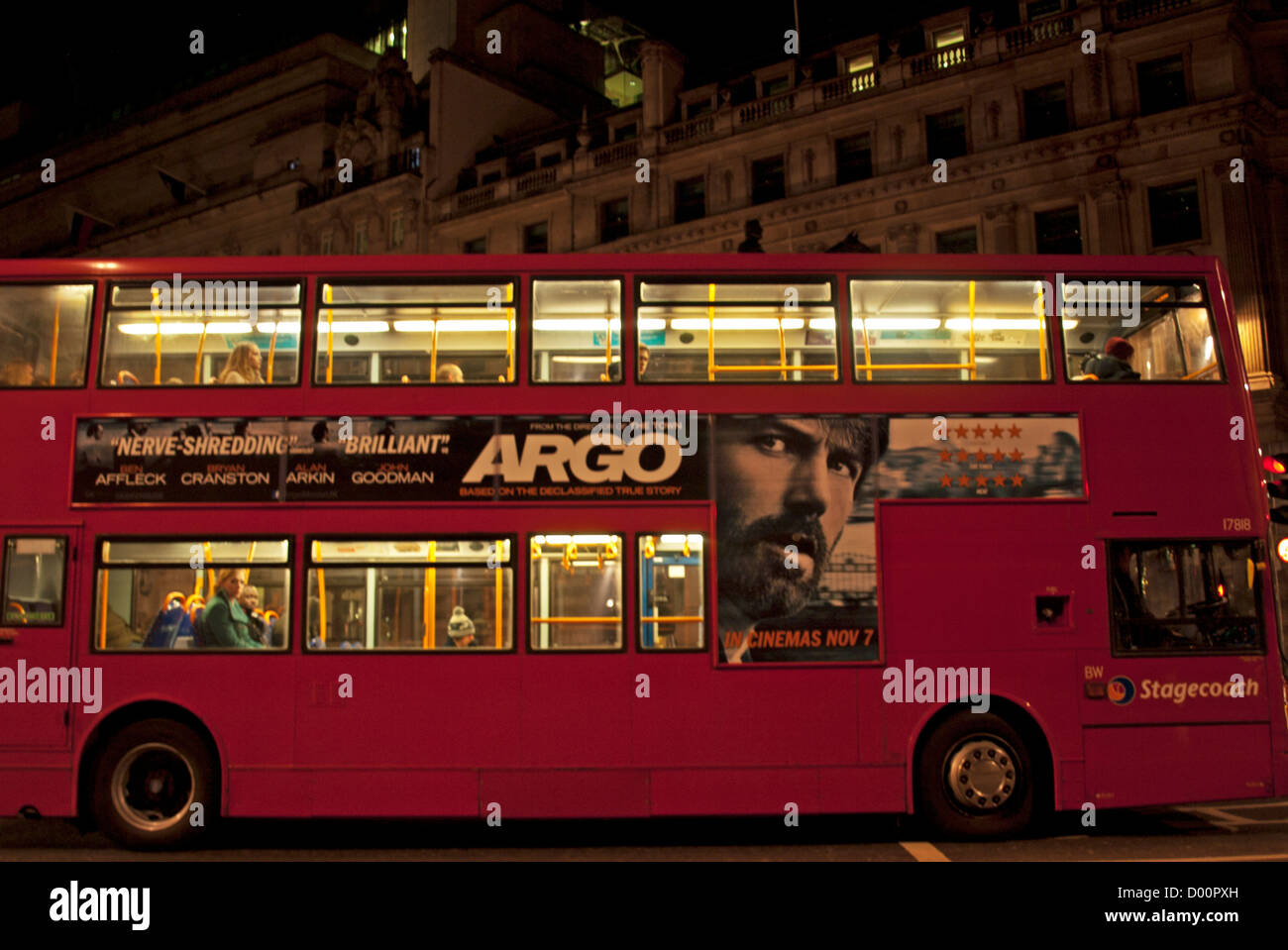 London Night Bus Passengers Stock Photos & London Night Bus Passengers ...