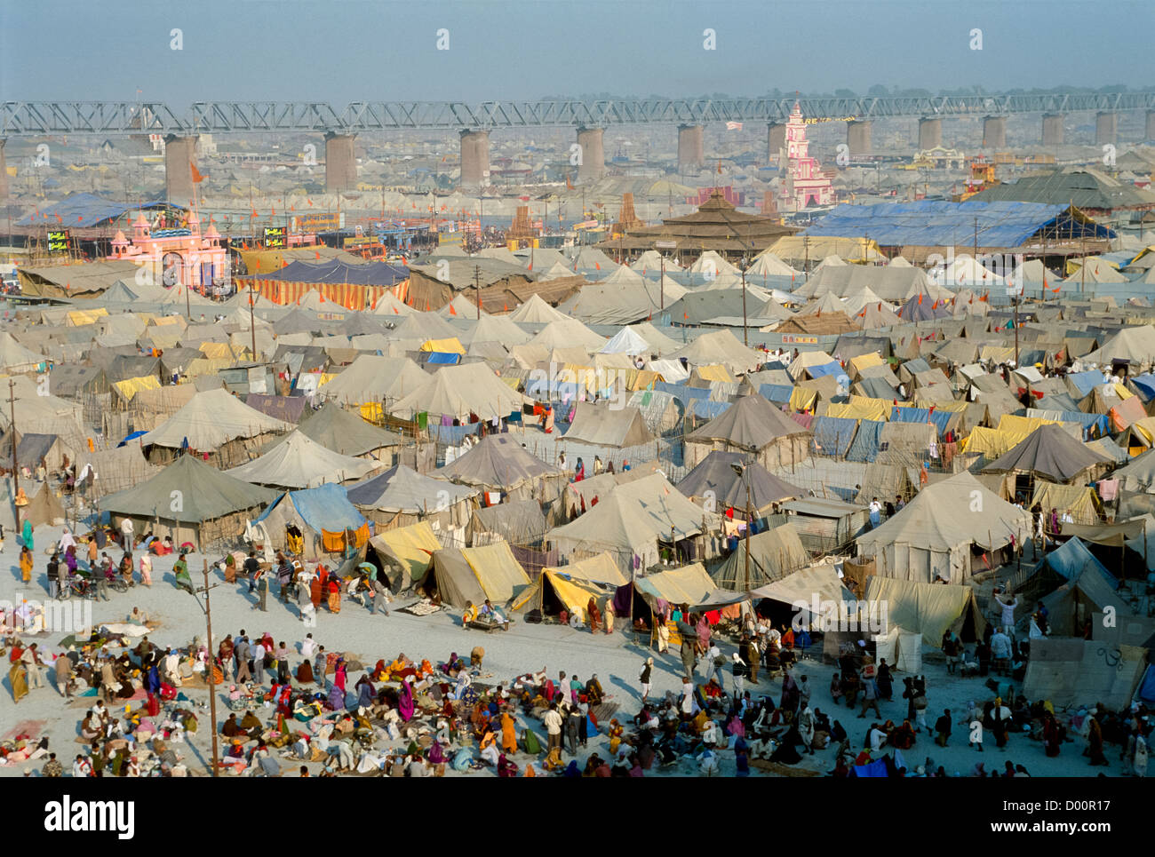 Overlooking the vast tented city of the Mela ground from the Grand ...