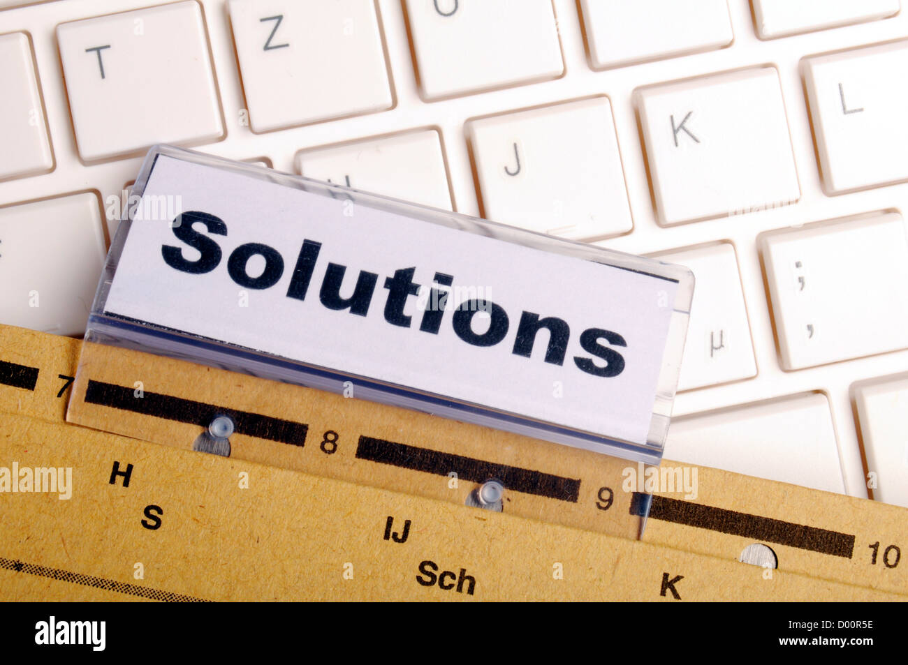 solution word on business folder showing solving a problem concept ...