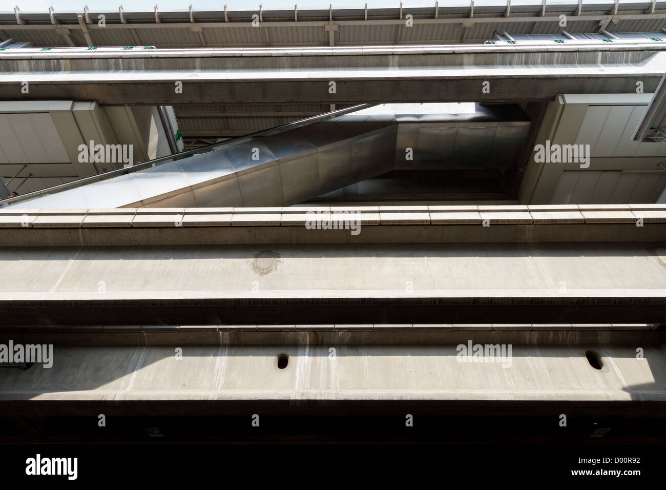 Concrete Train Path of the Skytrain in Bangkok, Thailand Stock Photo ...