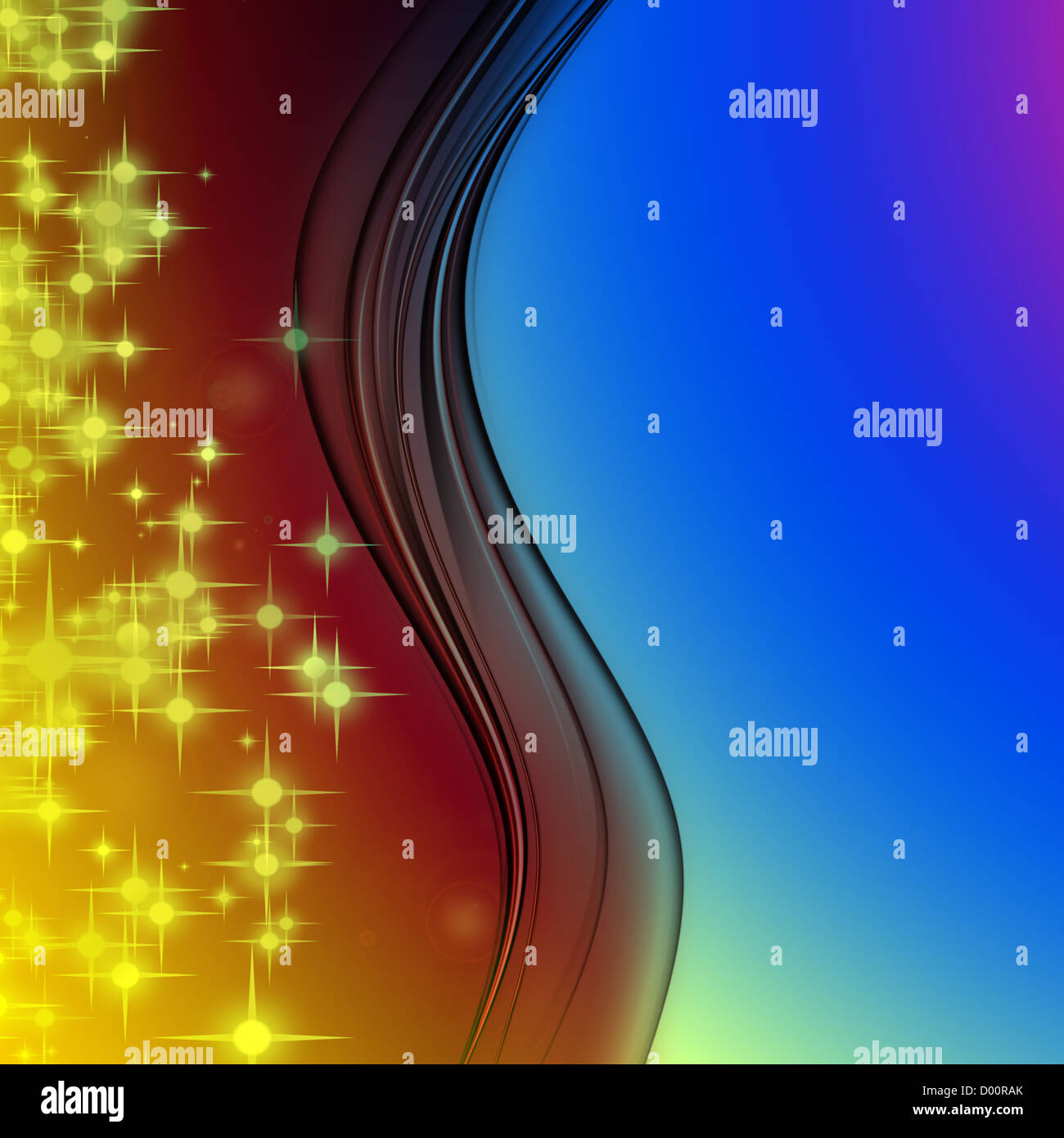 Fantastic Christmas wave design with glowing stars Stock Photo - Alamy