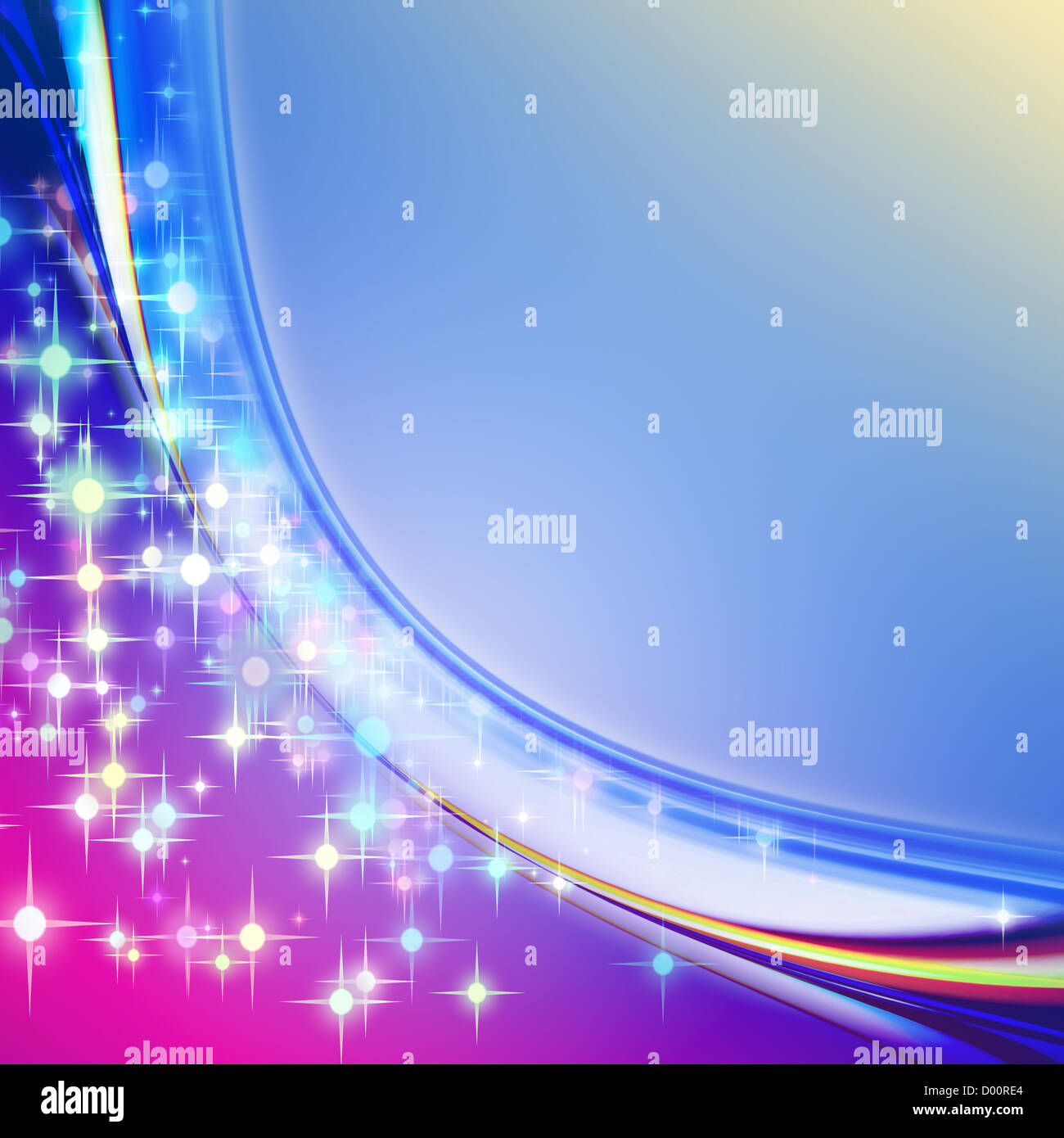 Fantastic Christmas wave design with glowing stars Stock Photo - Alamy