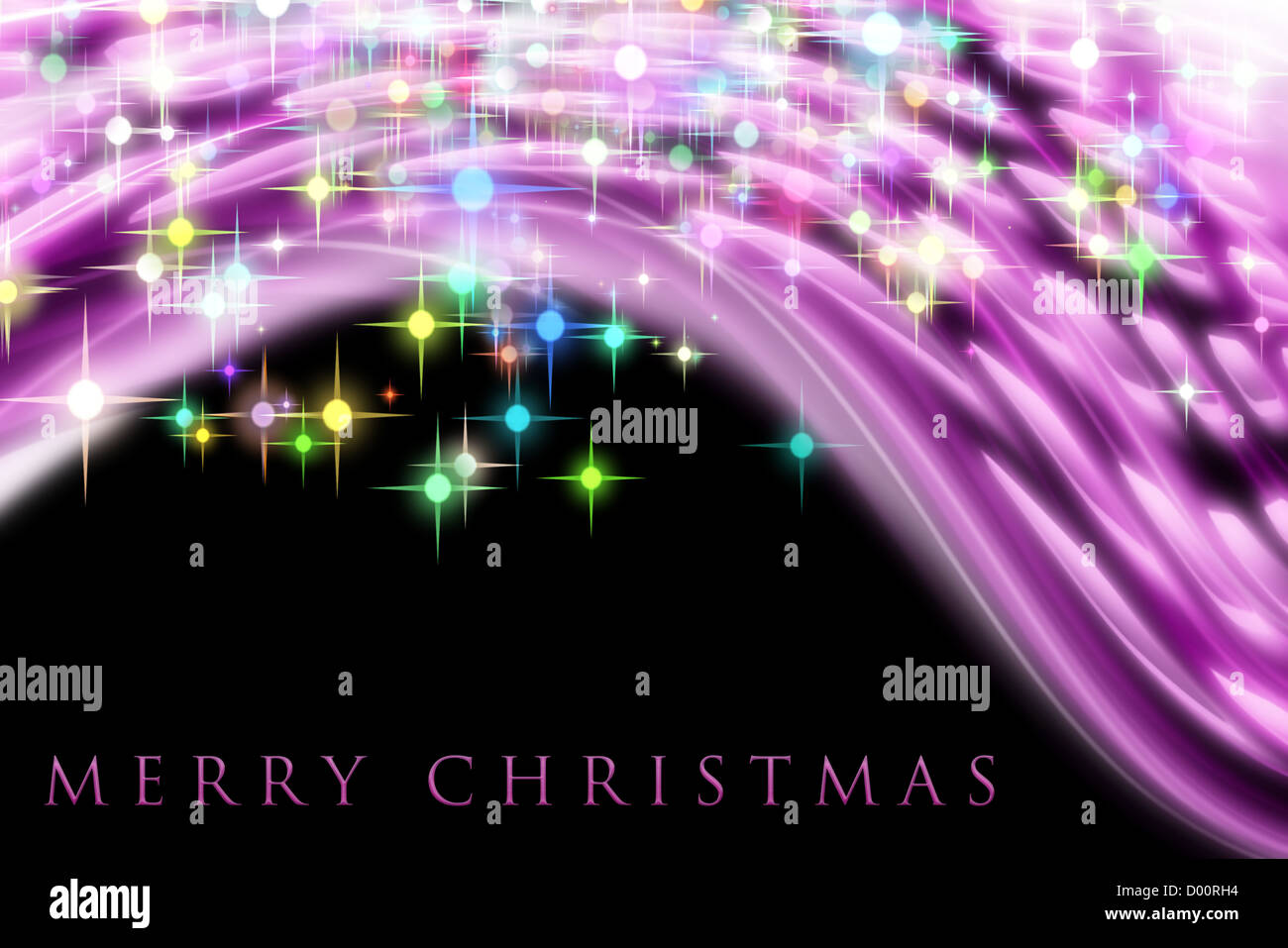 Fantastic Christmas wave design with glowing stars Stock Photo - Alamy
