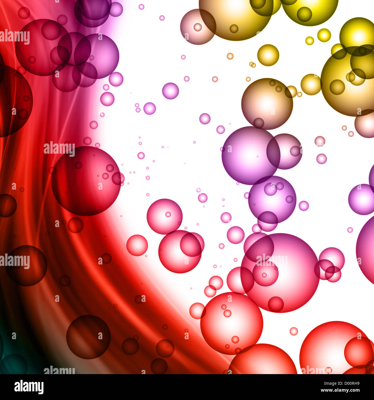 Fantastic wave design with bubbles Stock Photo - Alamy