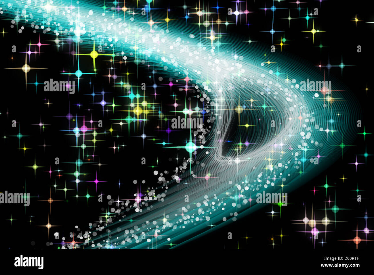 Fantastic Christmas wave design with glowing stars Stock Photo - Alamy