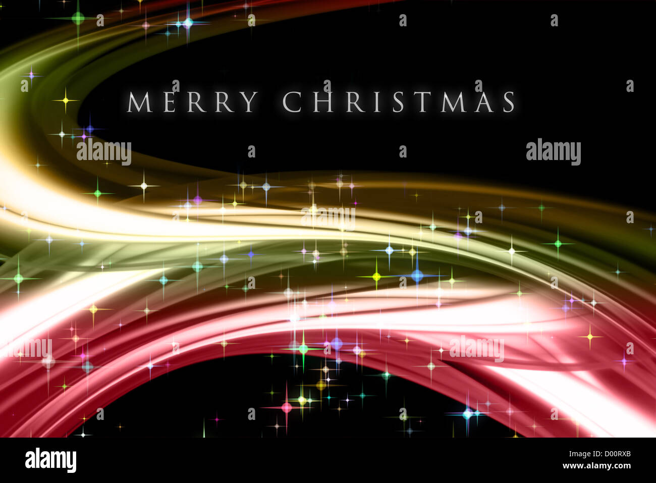 Fantastic Christmas wave design with glowing stars Stock Photo - Alamy